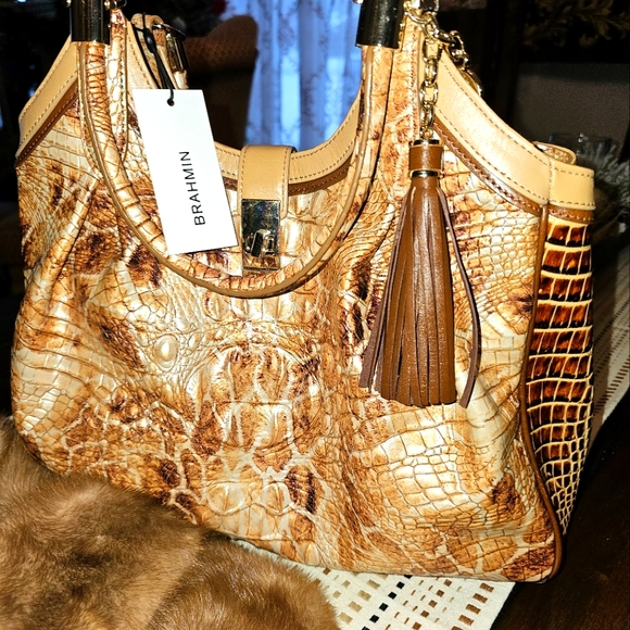 Brahmin | Bags | Nwt Brahmin Celia Toasted Almond Purse | Poshmark